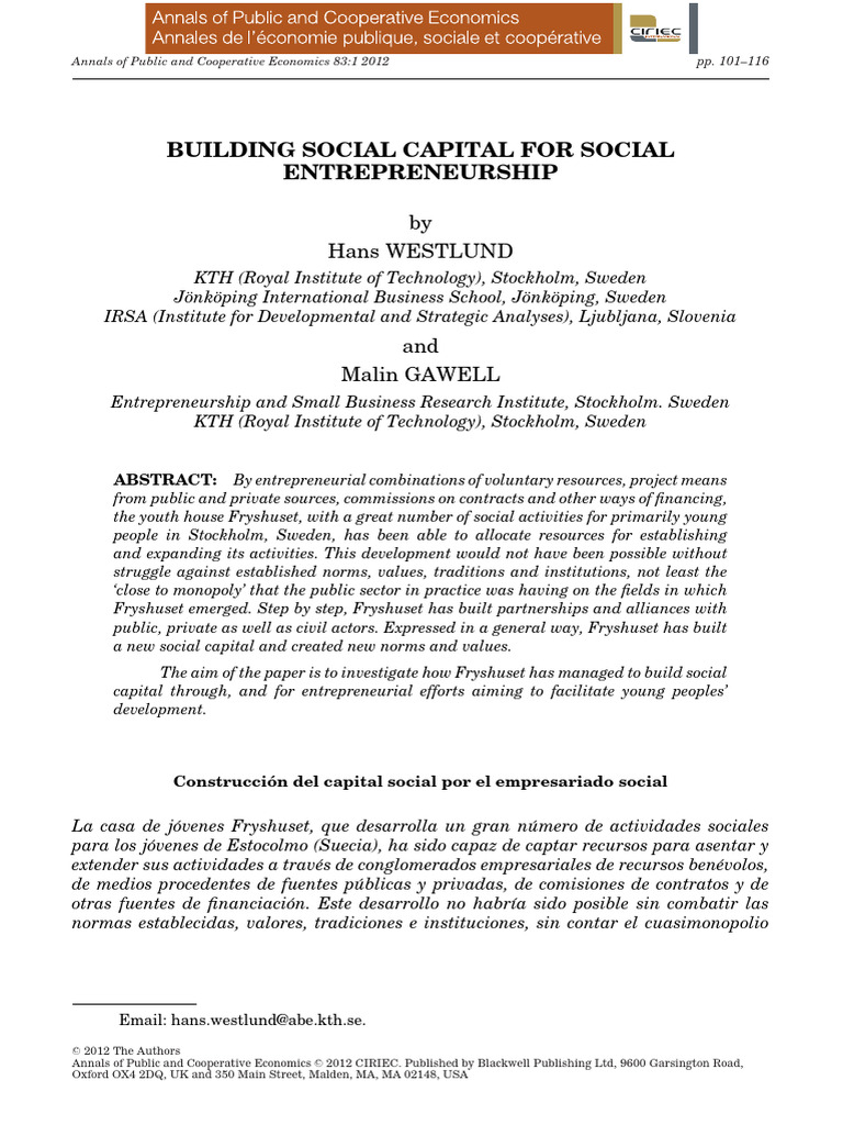 EBSCO-FullText-12 28 2025 | PDF | Social Capital | Entrepreneurship