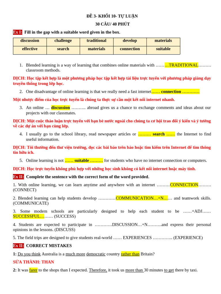 10th Grade Essay Exam Practice | PDF