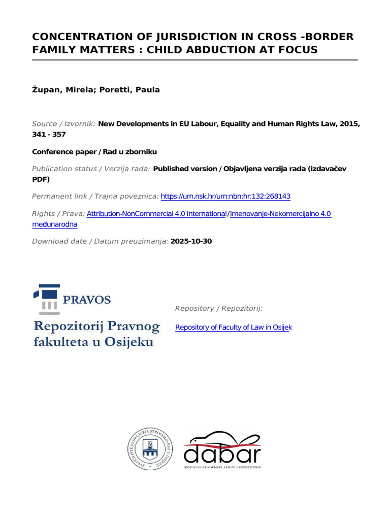 cross border-child abduction | PDF | Jurisdiction | Judiciaries