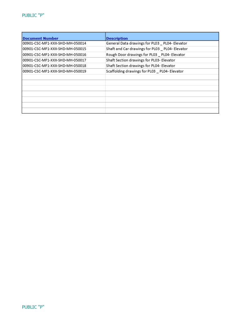PL03 & PL04 Elevator Drawings | PDF
