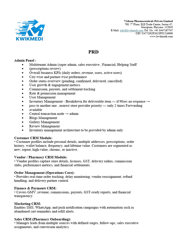 Prd | PDF | Customer Relationship Management | Business