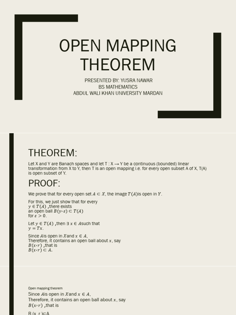 Open Mapping Theorem | PDF