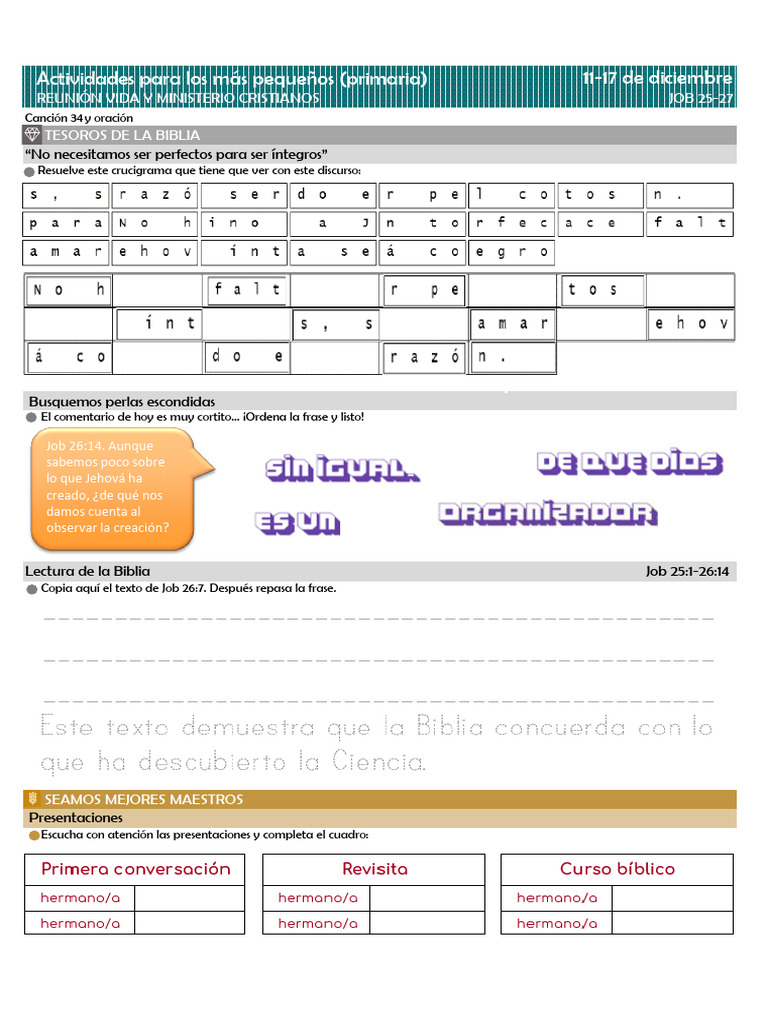Actividades 2023-12-11 Primaria | PDF