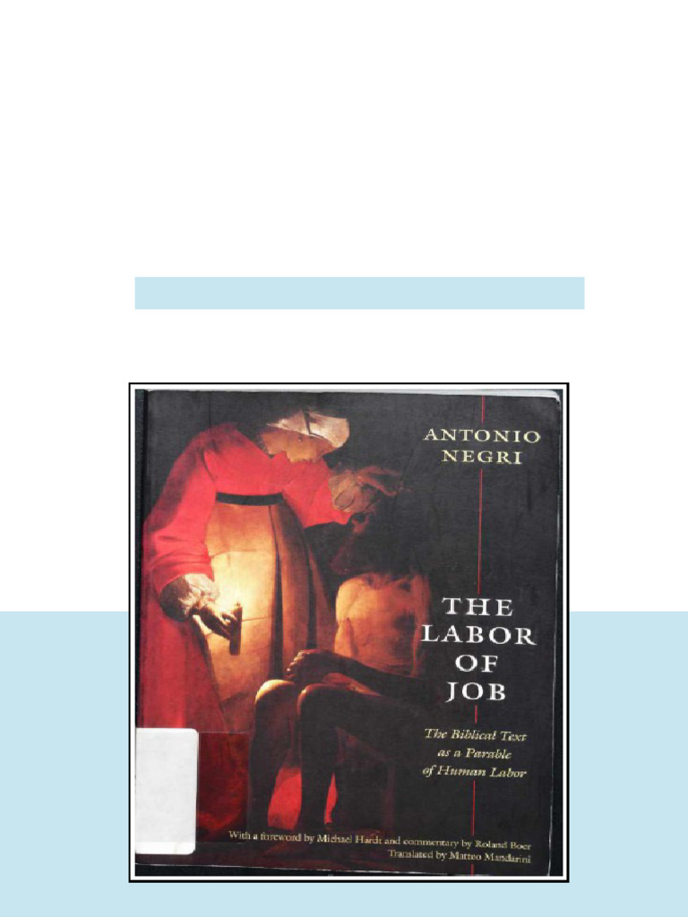 The Labor Of Job The Biblical Text As A Parable Of Human Labor Antonio ...