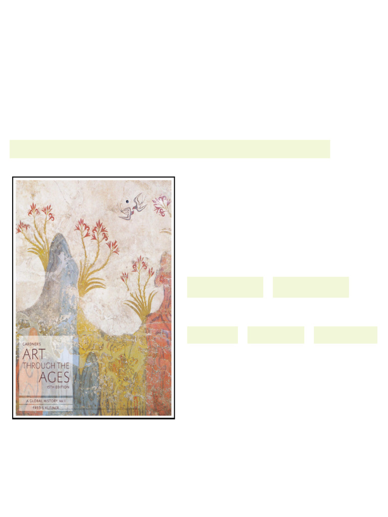 Gardner's Art through the Ages A Global History Volume I 1 Ready to ...