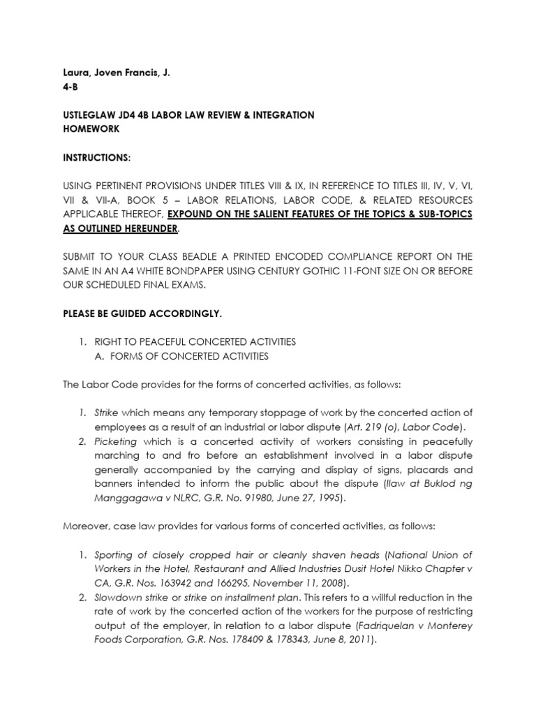 Labor Law: Strikes, Picketing, Lockouts | PDF | Strike Action | Injunction