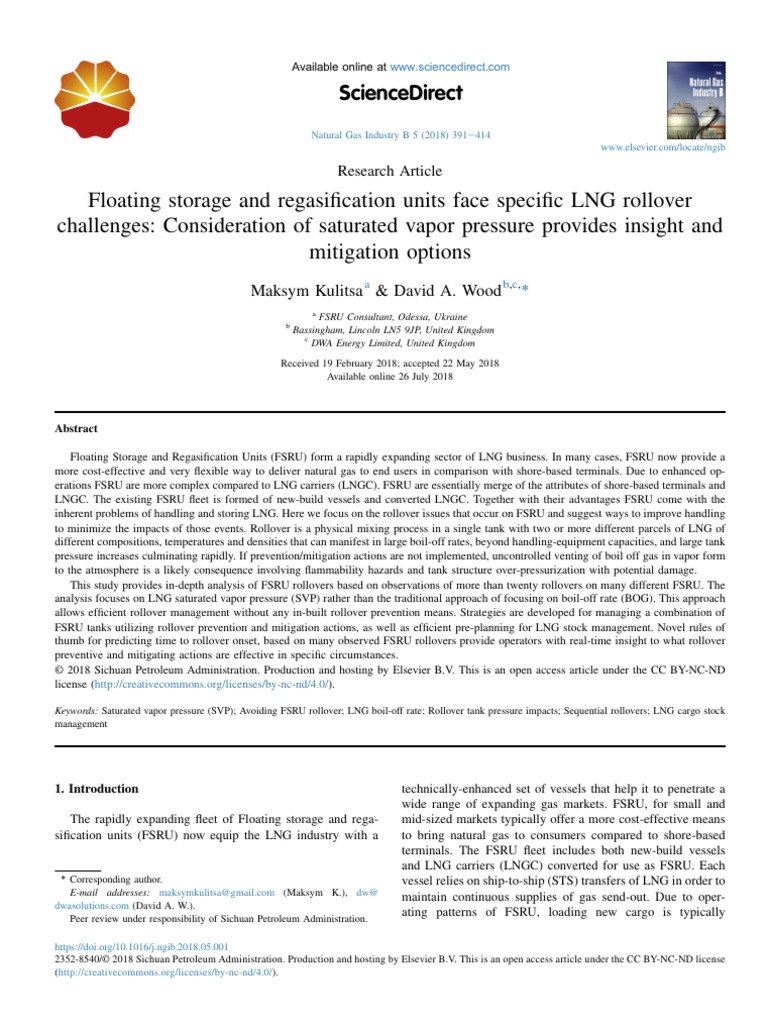 FSRU rollover | PDF | Liquefied Natural Gas | Convection