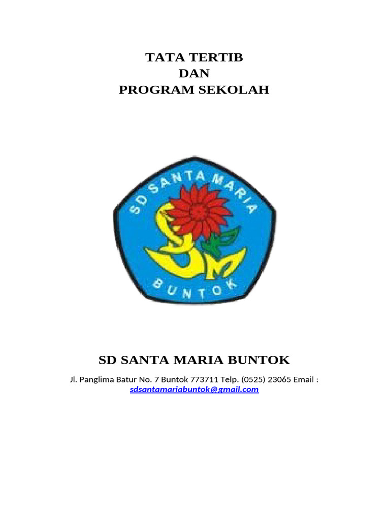 Tata Tertib dan Program SD Santa Maria | PDF