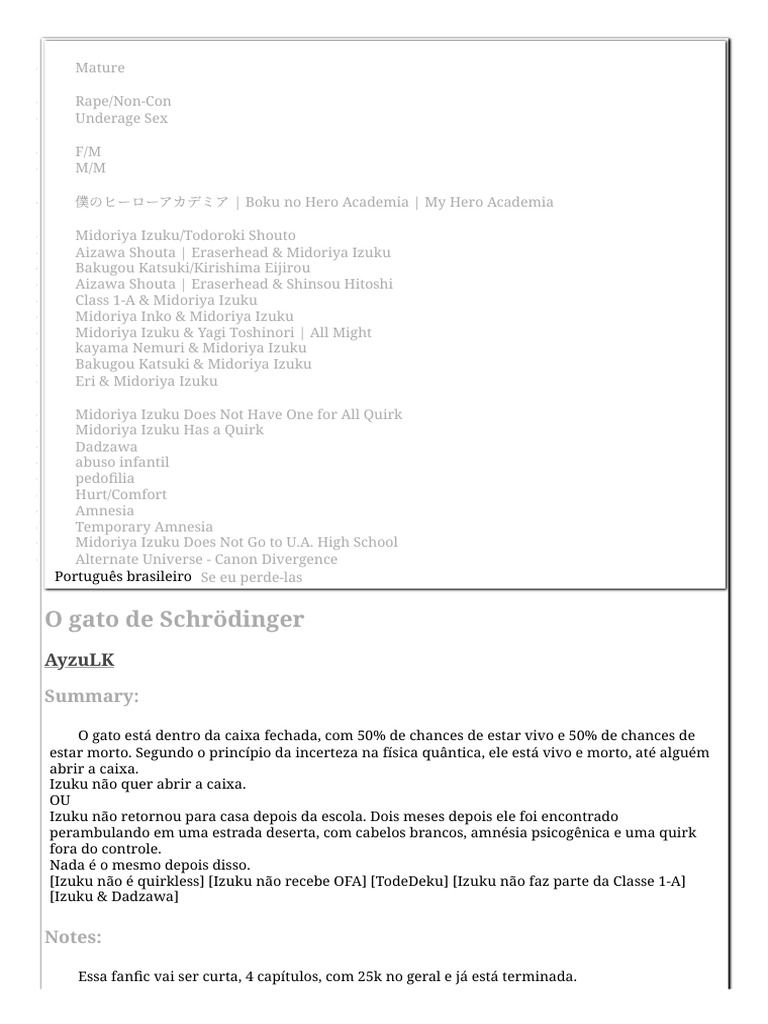 O Gato de Schrödinger - AyzuLK - 僕のヒーローアカデミア _ Boku No Hero Academia ...