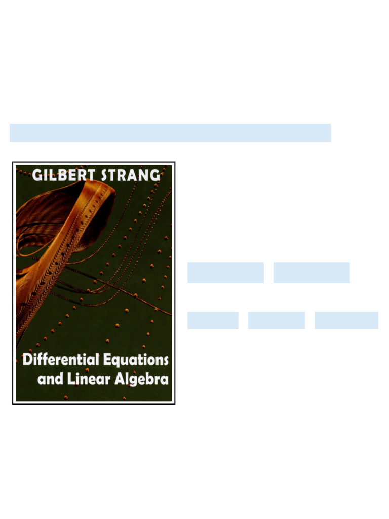 Differential Equations and Linear Algebra Wei Zhi digital version 2025 ...