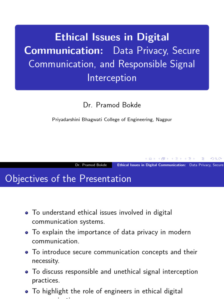 Ethical Issues in Digital Communication | PDF | Privacy | Computer Security