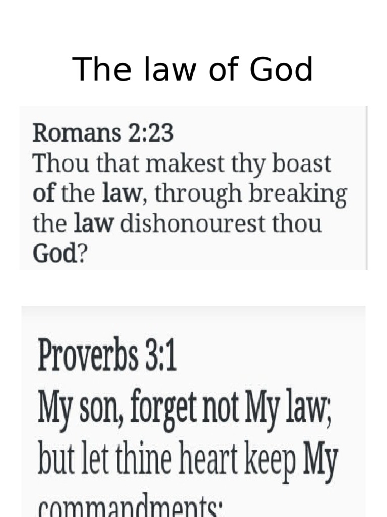 The Law of God | PDF