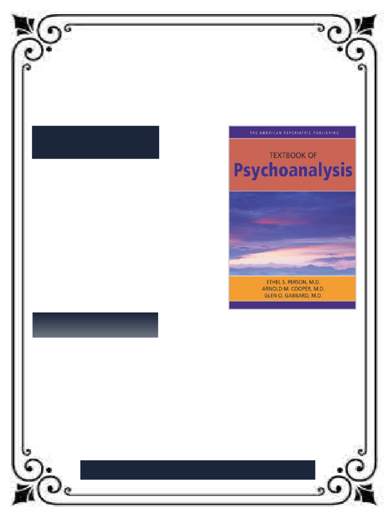 The American Psychiatric Publishing Textbook of Psychoanalysis 1st Edition Ethel S. Person ebook ...