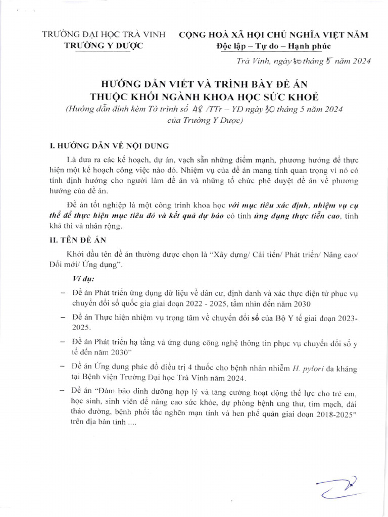 PL7.2 - Hướng Dẫn Viết Và Trình Bày Đề Án Thuộc Khối Ngành Khoa Học Sức ...