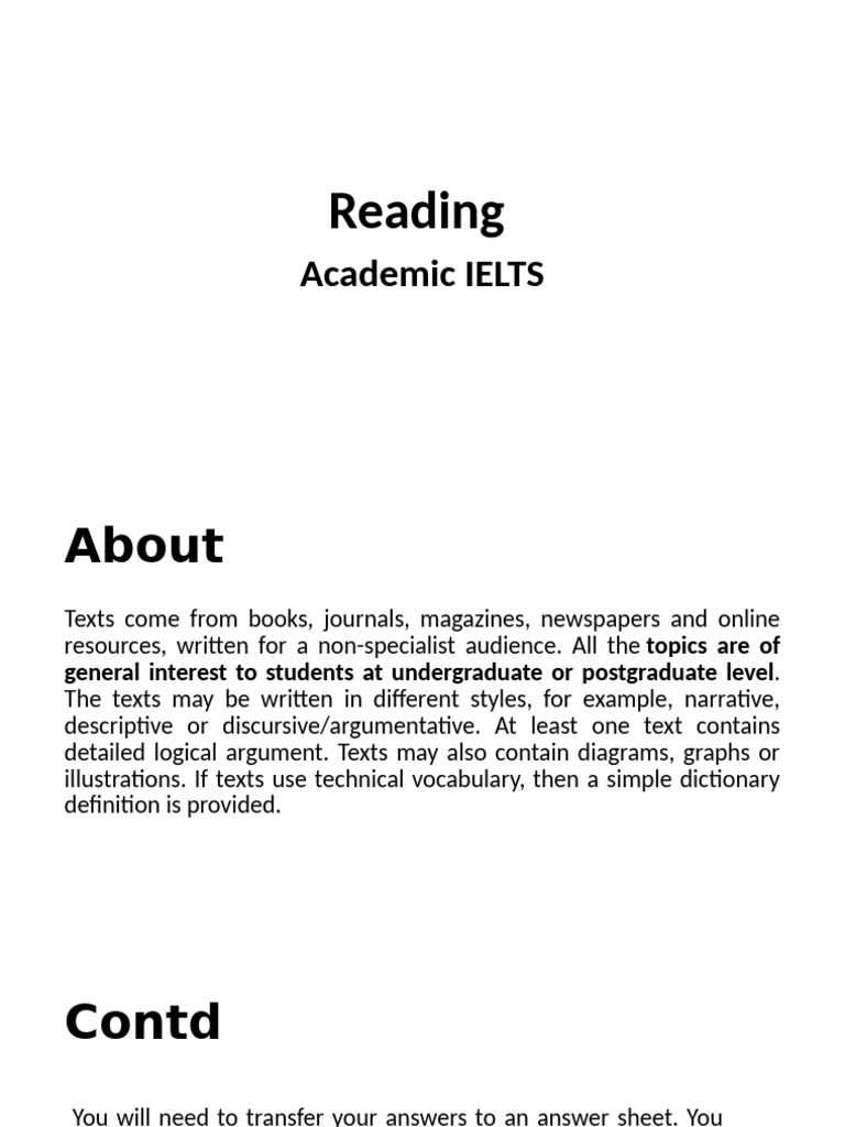 IELTS Academic Reading | PDF