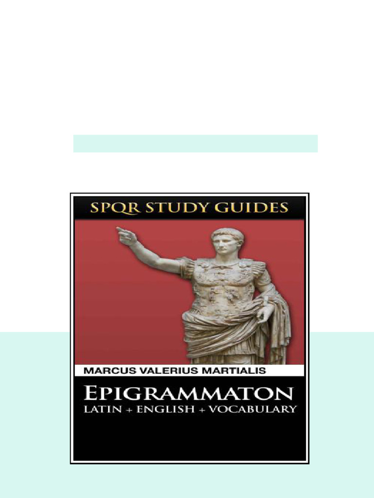 Martial Epigrams In Latin English Martialis Marcus Valerius available ...