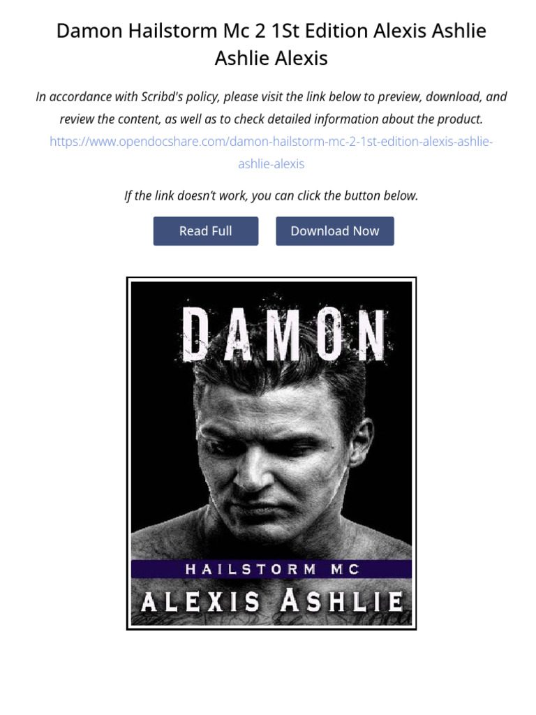Damon Hailstorm MC 2 1st Edition Alexis Ashlie Ashlie Alexis | PDF | Books