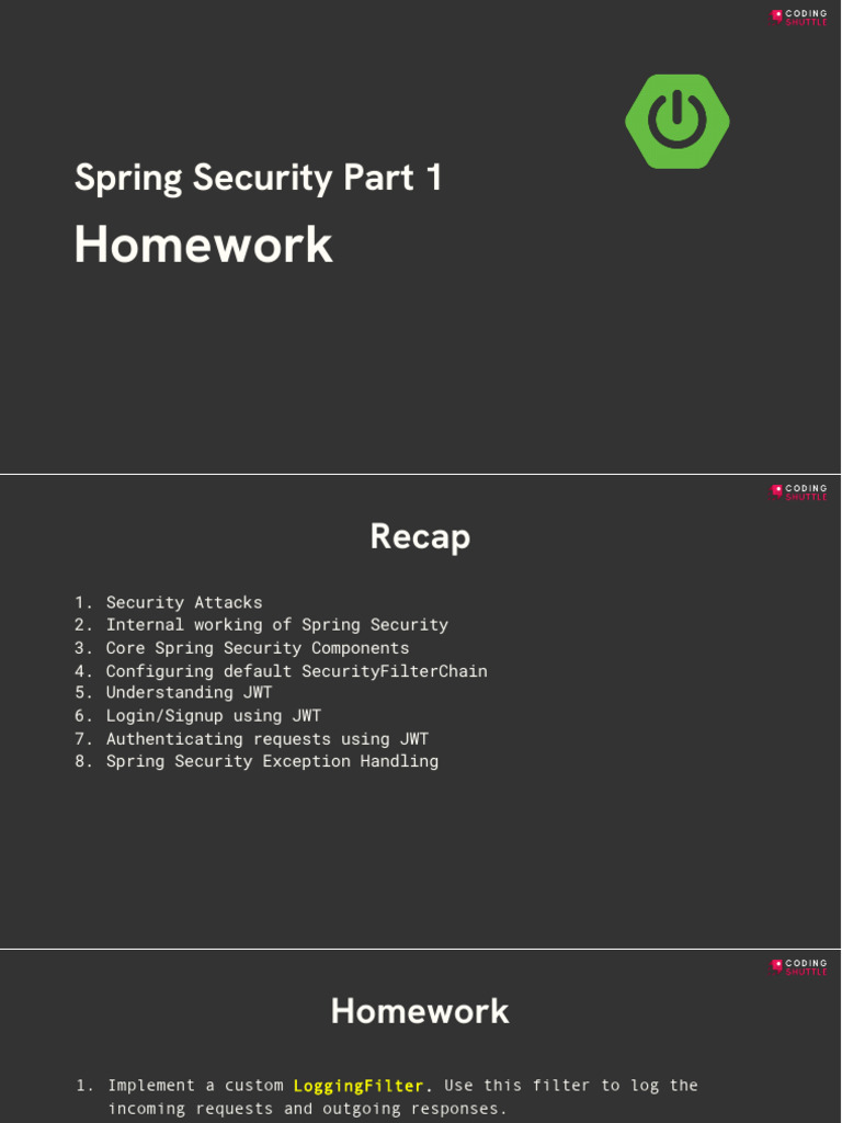 9 Homework for Spring Security Part 1 c7b7d9535d | PDF