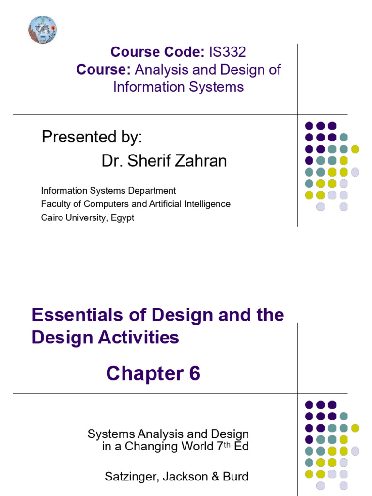 Design Activities in Information Systems | PDF | Computer Security ...