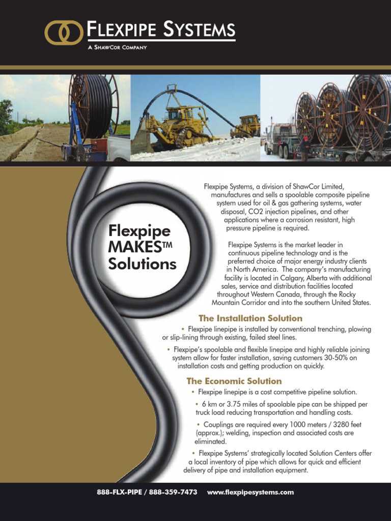 Flexpipe Makes Solutions: The Installation Solution | PDF | Pipeline Transport | Energy Industry