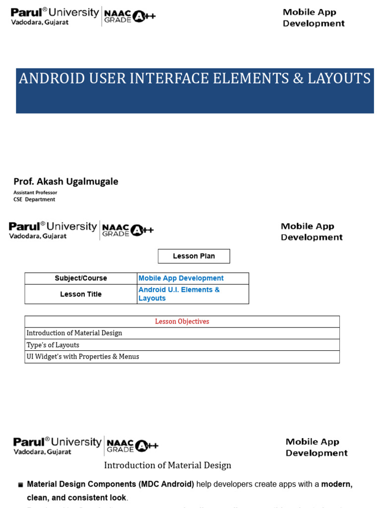 Unit 3 Android UI & Layouts (1) | PDF | Menu (Computing) | Typography