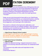 Felicitation Ceremony Script for Toppers | PDF