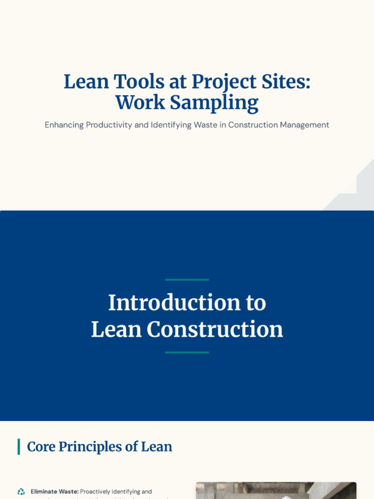 Work Sampling in Lean Construction | PDF