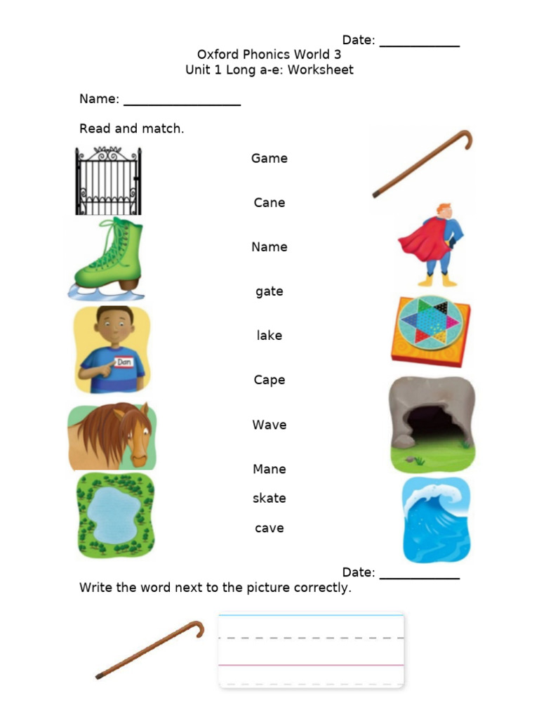Oxford Phonics 3 Unit 1 Worksheet | PDF