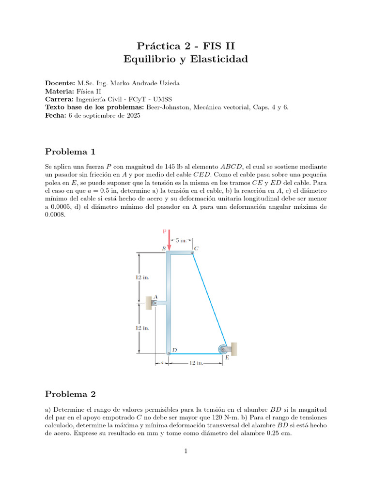 F-sica_II_Pr-cticas_y_Ex-menes (4) | PDF | Estrés (Mecánica) | Elasticidad (Física)