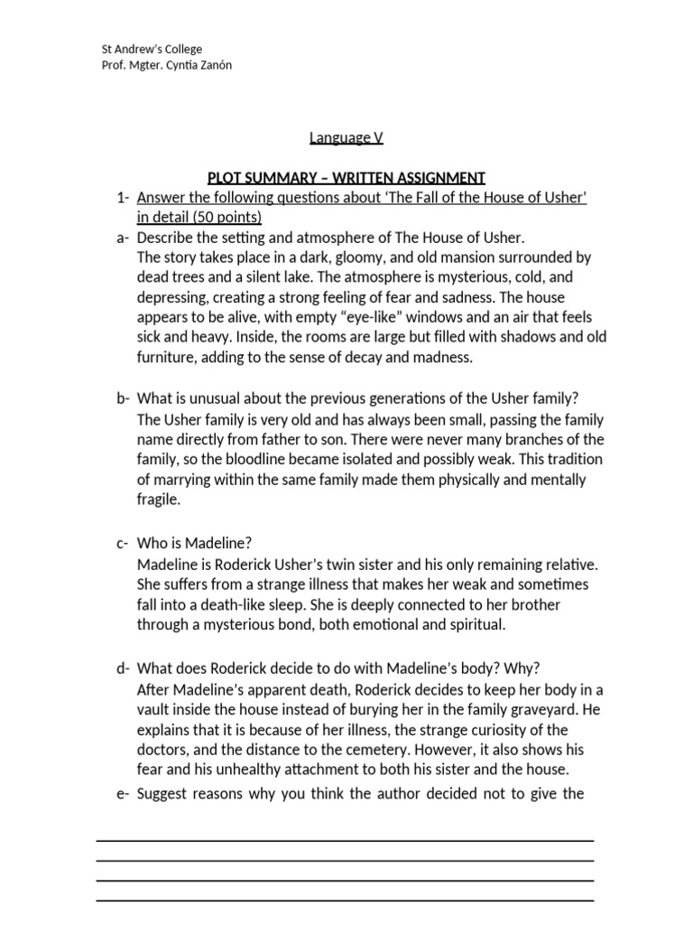 Assignment the Fall | PDF