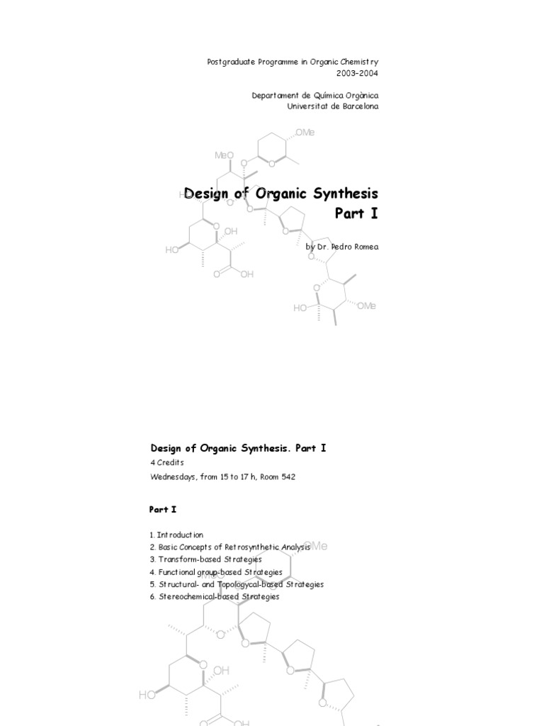 Organic Synthesis Design Strategies | PDF | Organic Synthesis | Organic ...