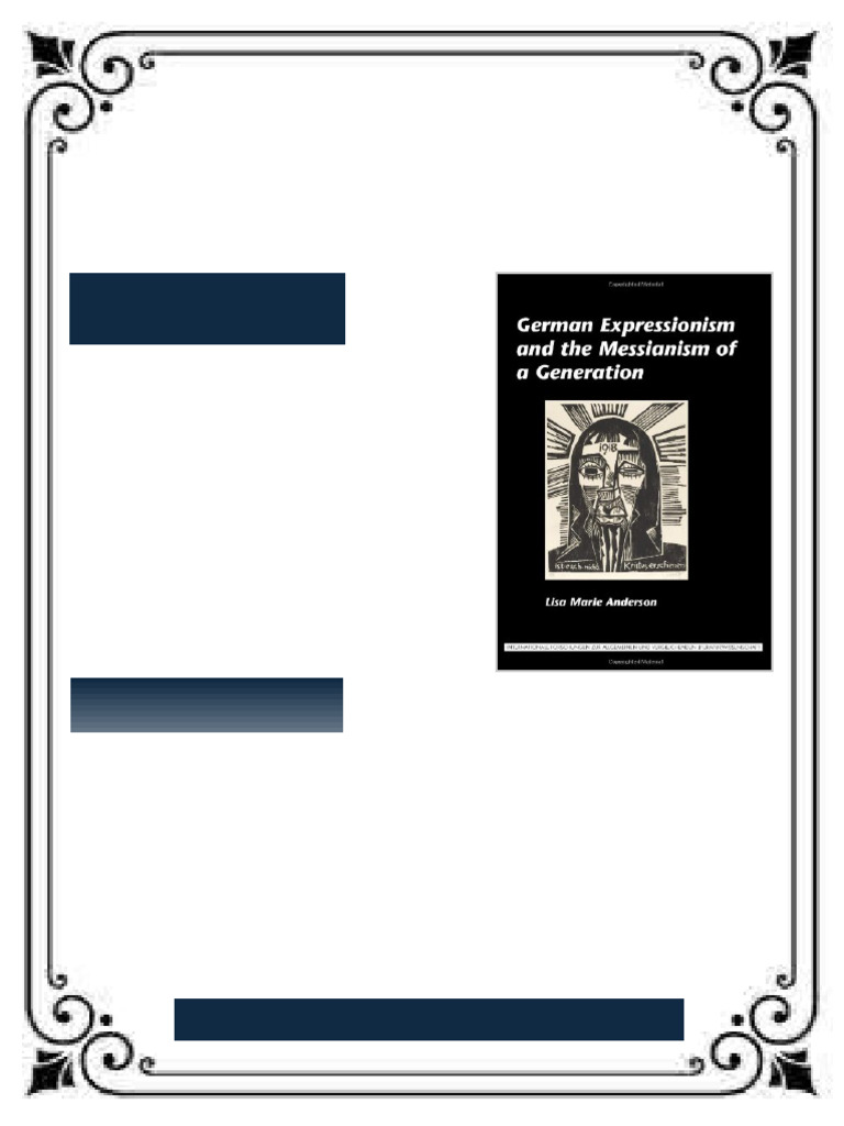 German expressionism and the Messianism of a generation First Edition ...