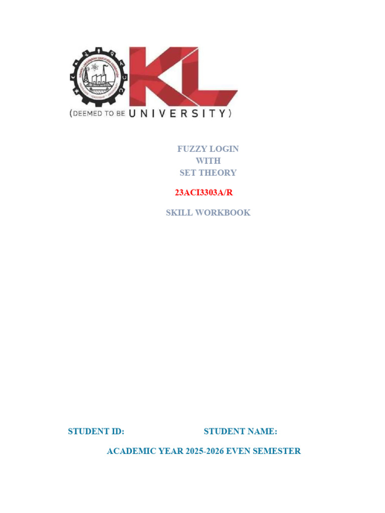 Fuzzy Login Set Theory Skill Workbook Updated (1) | PDF | Fuzzy Logic ...