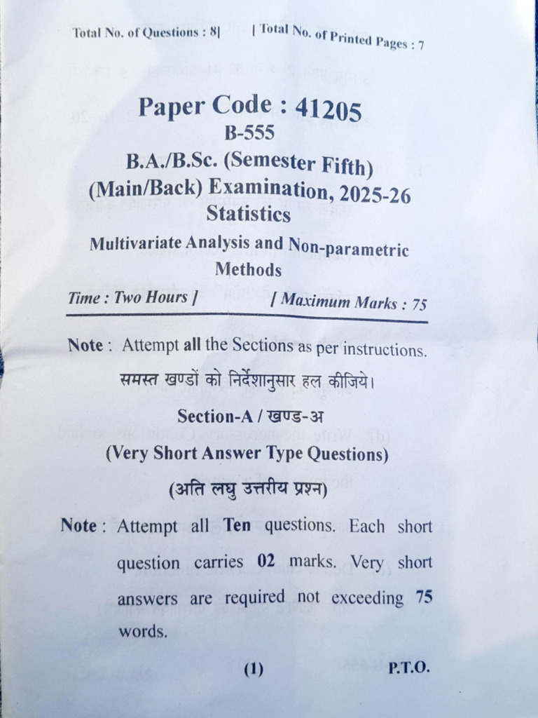 Bsc 5 Sem Statistics 04 Jan 26 · 11·15·02 | PDF | Functions And ...