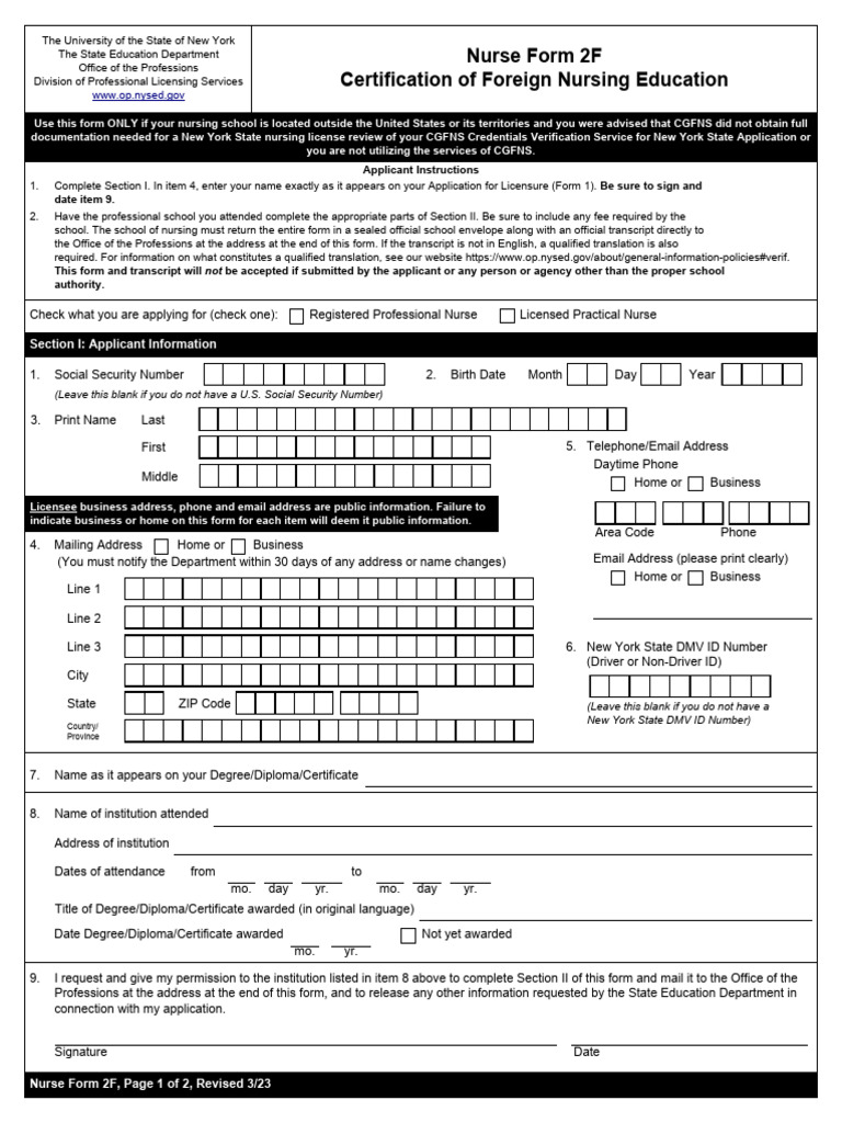 NY 2F FORM | PDF