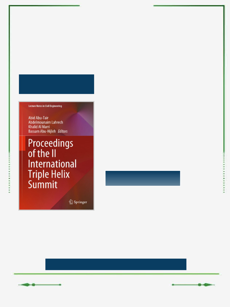 Proceedings of the II International Triple Helix Summit Abid Abu-Tair ...
