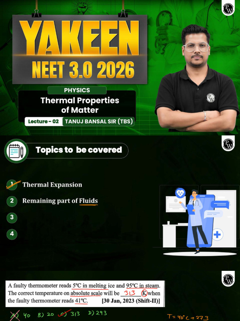 Thermal Properties of matter 02 Class Notes Physics By Tan | PDF
