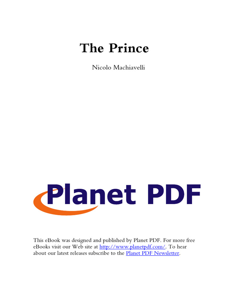 Machiavelli, Niccolo - The Prince (en, 1513, 239 p.) | PDF | The Prince ...