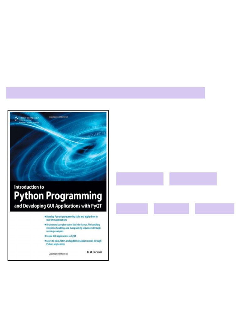 Python Programming and Developing GUI Applications with PyQT Full ...