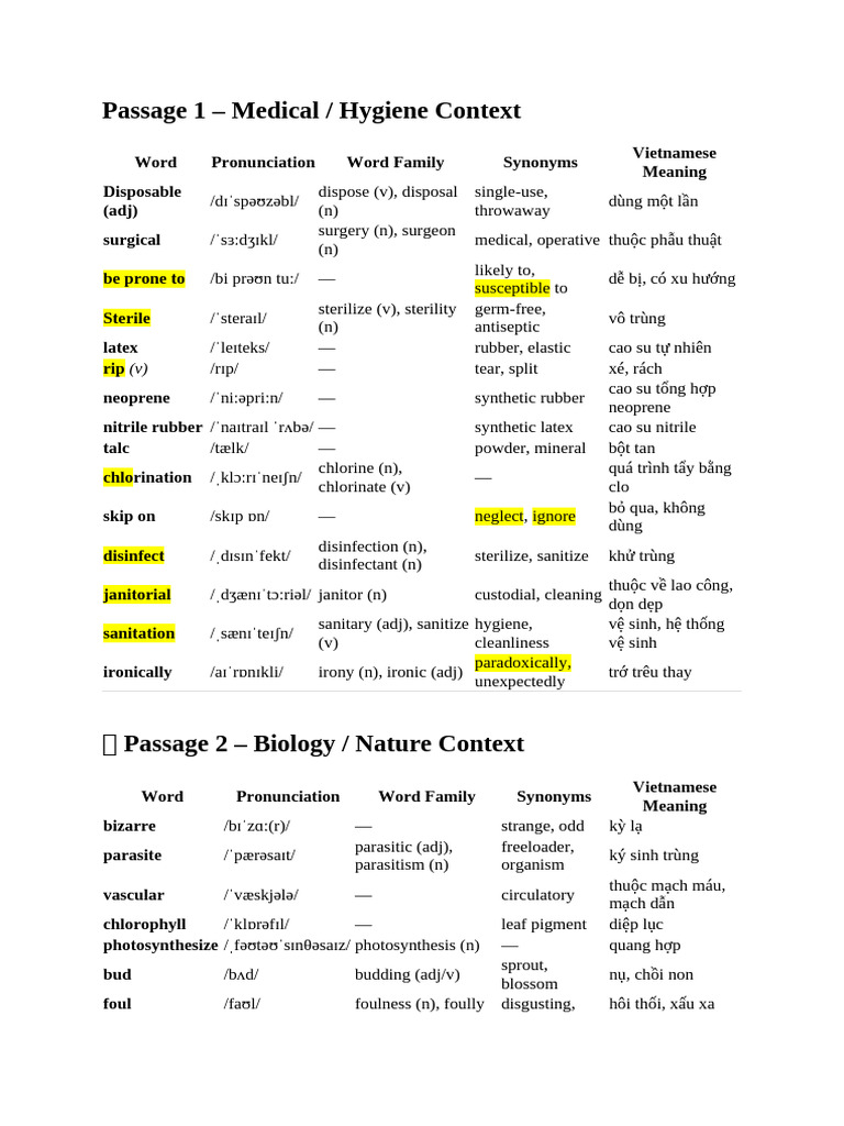 Matching Heading Vocab | PDF