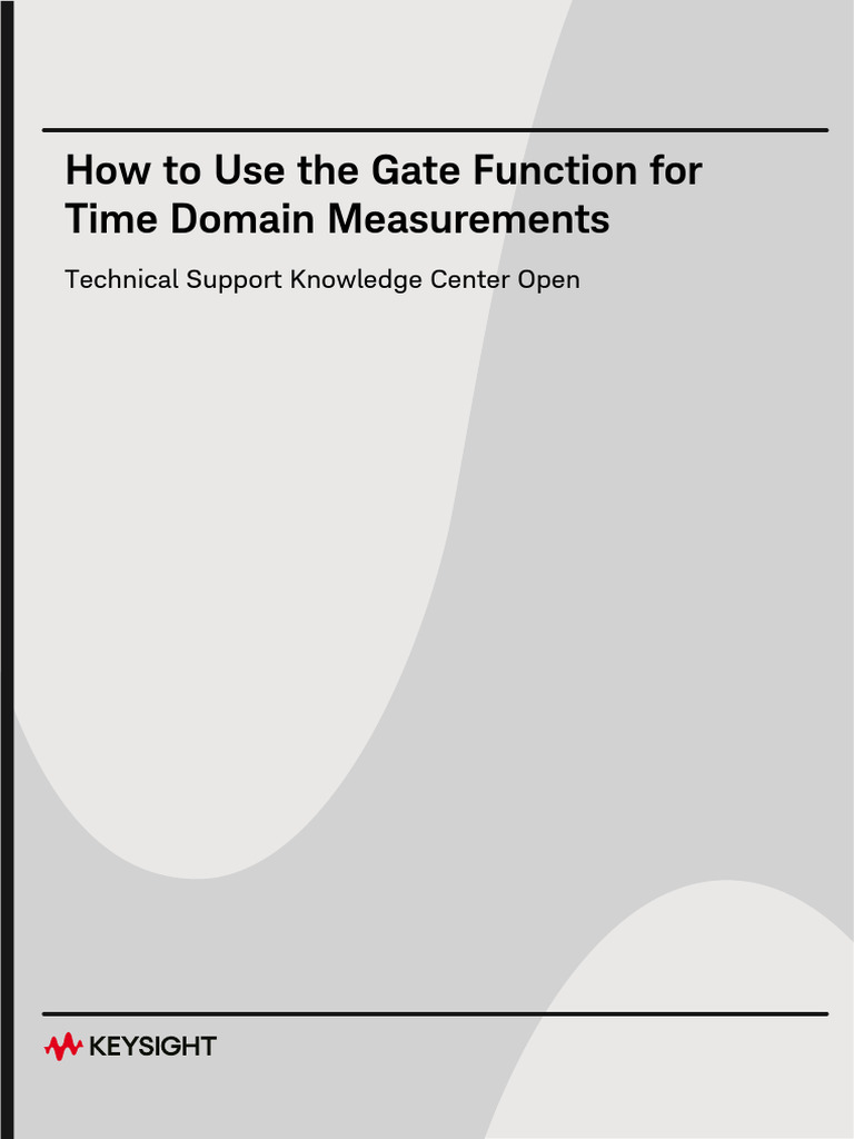 How to Use the Gate Function for Time Domain Measurements | PDF ...
