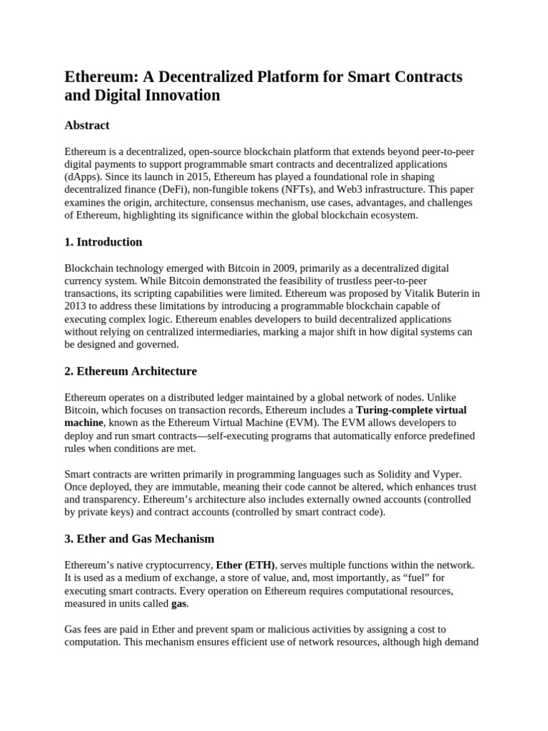Etherium | PDF | Distributed Computing | Applications Of Cryptography