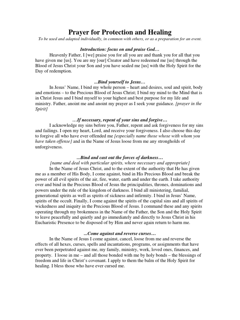 Prayer for Protection and Healing | Repentance | Jesus