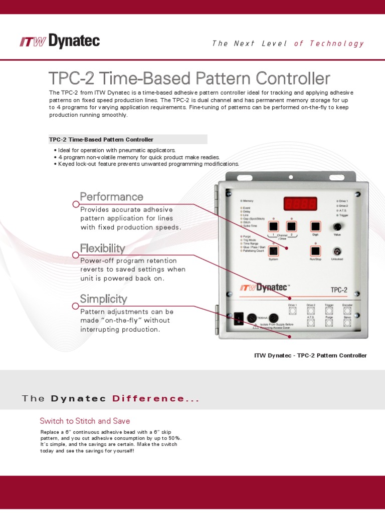 TPC-2 Pattern Controller | PDF | Adhesive | Power Supply