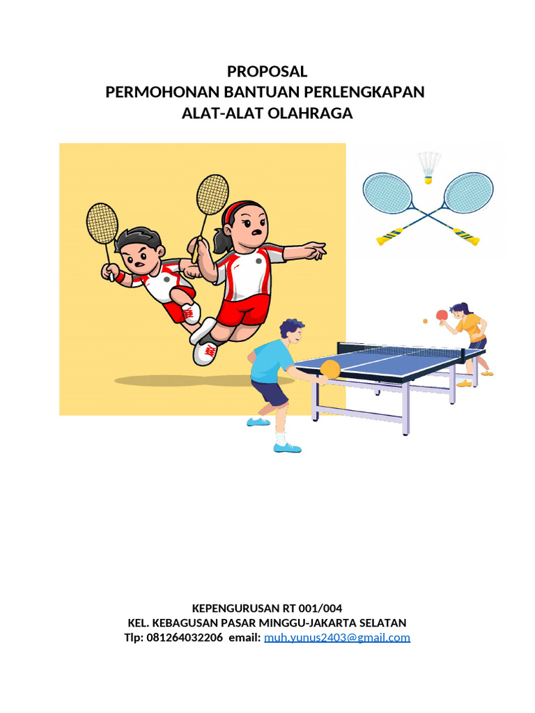 Permohonan Bantuan Alat Olahraga RT 001/004 | PDF