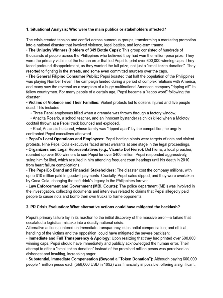 Mktg Notes | PDF | Pepsi Co | Pepsi