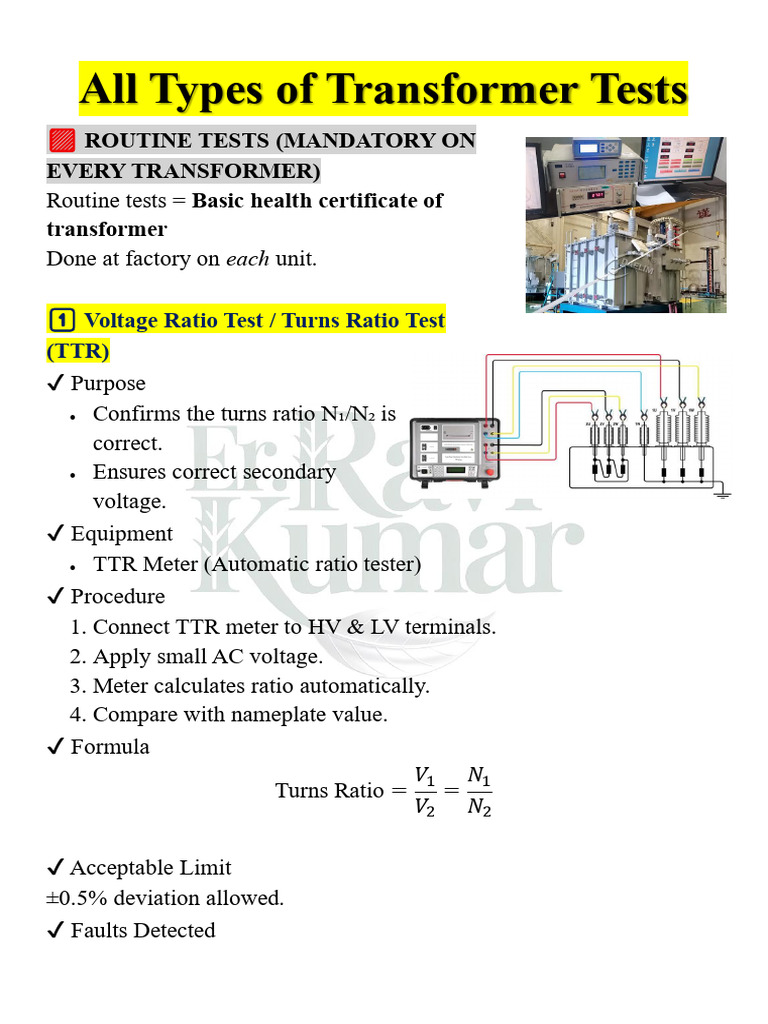 Transformer Tests 1766286001 | PDF | Transformer | Insulator (Electricity)