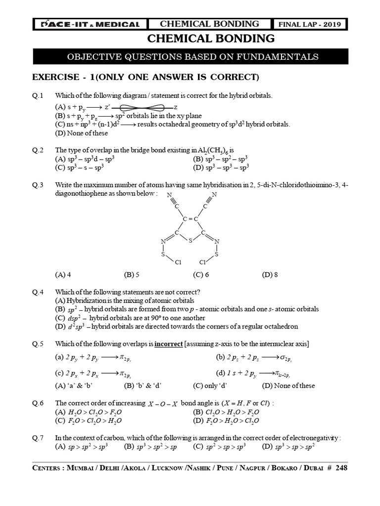 Chemistry Final Lap Inorganic | PDF | Intermolecular Force | Chemical Bond