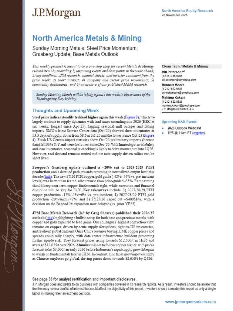 North America Metals & Mining | PDF | Tariff | Mergers And Acquisitions