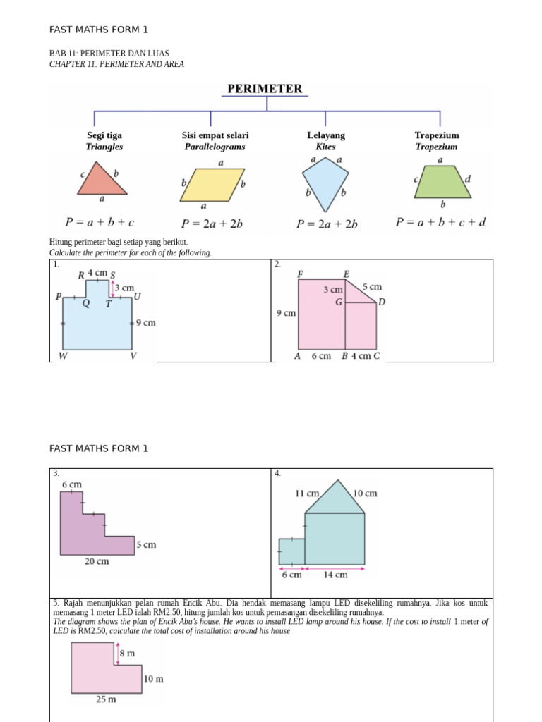 Fast Maths Form 1 | PDF